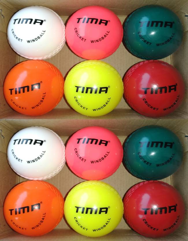 TIMA Cricket Windball Training Ball (Pack of 12) Cricket Tennis Ball ...