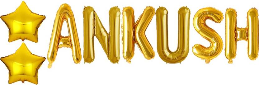 Flipkart.com | Shilpveda Solid ANKUSH Name Letters foil Balloon names ...