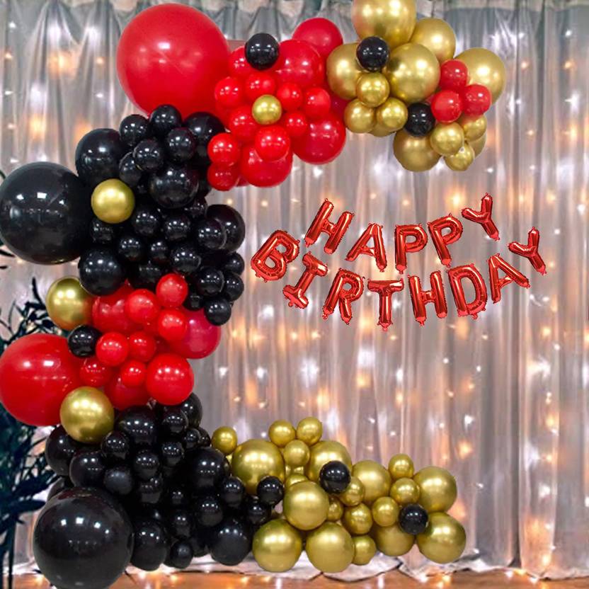 Flipkart.com | DAY DECOR Solid Happy Birthday Decoration Items Balloons ...