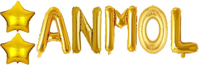 Flipkart.com | Shilpveda Solid ANMOL Name Letters foil Balloon names ...