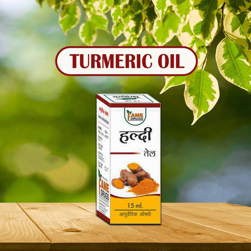 Fame Drugs Turmeric Haldi Oil For Dry Skin, Heal Injury, Skin Infection ...