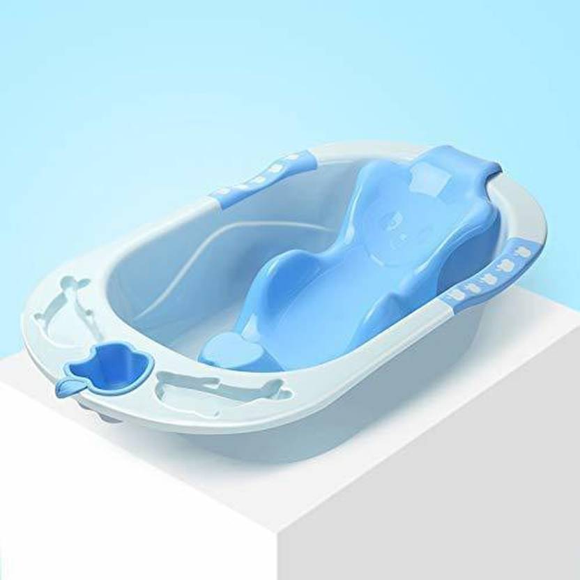 LWVAX Bath Tub and Bath Sling with Anti-Slip Newborn seater Plastic 87 ...