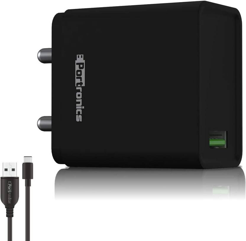 Portronics 18 W Quick Charge 3 A Wall Charger for Mobile with ...