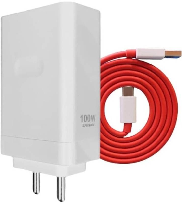 OnePlus 100 W Quick Charge 9 A Wall Charger for Mobile with Detachable ...