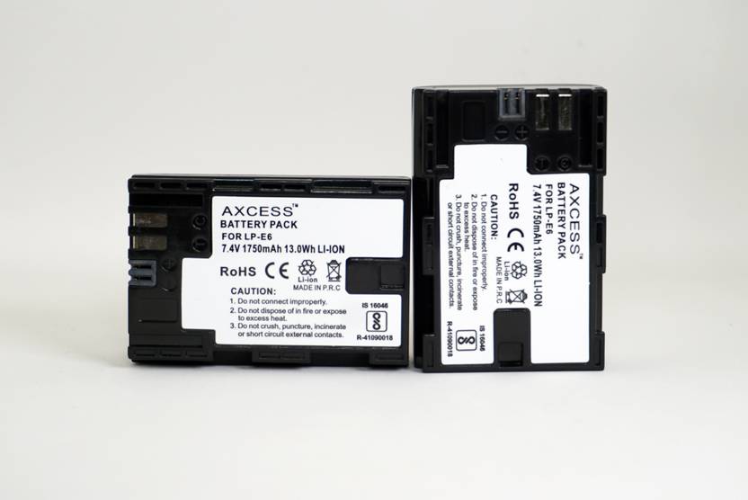 Axcess LP-E6 Rechargeable Pack Compatible with Canon 90D EOS R,R5, R6 ...