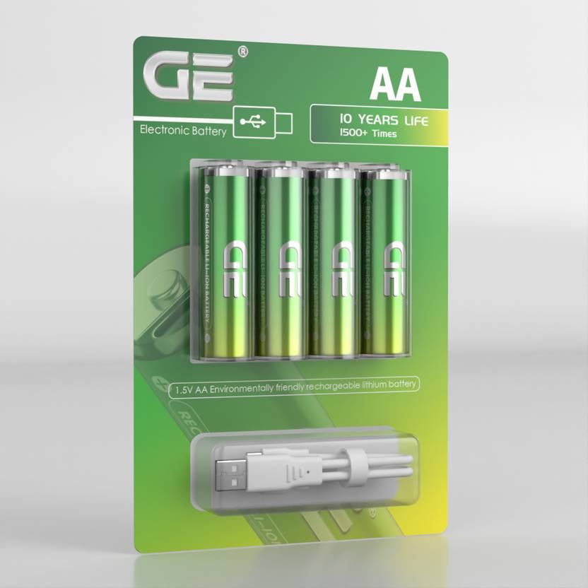 GE AA LITHIUM ION - USB-C Rechargeable Battery - GE : Flipkart.com
