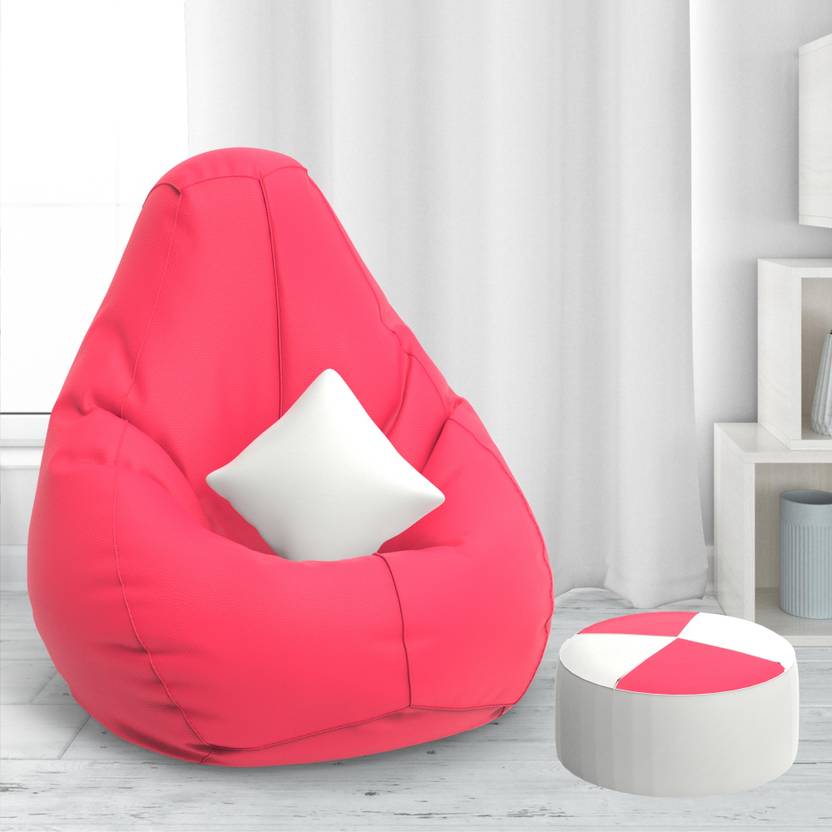 ComfyBean XL BlissfulBean with Cushion and Footrest Teardrop Bean Bag ...