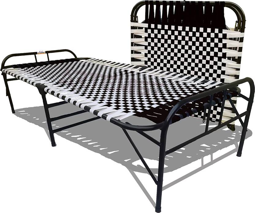 ARTEMIST Portable Single Folding Bed Metal Cot Khat for Sleeping Bed ...