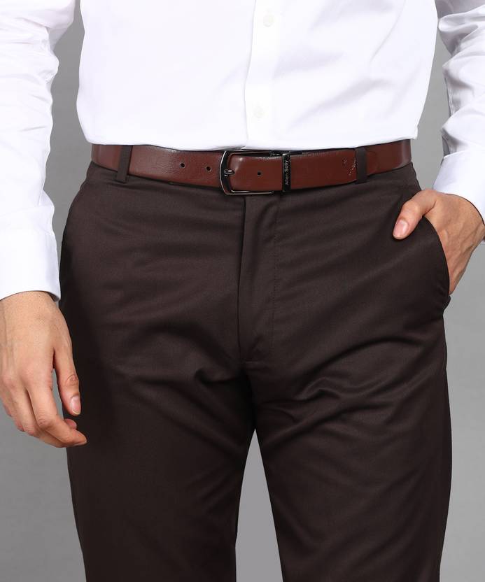 Allen Solly Men Black, Brown Genuine Leather Reversible Belt BLACK ...