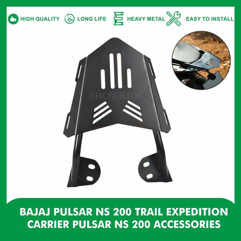 Huims HMX- Premium Back Carrier Backrest Compatible for Bajaj Pulsar Ns 160/200 Bike Crash Guard ...