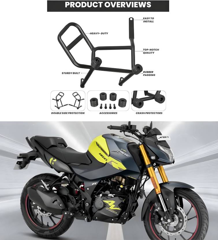 RS ACESSORIES HUB Best Heavy Quality Metal Crash Guard Compatib.le X ...