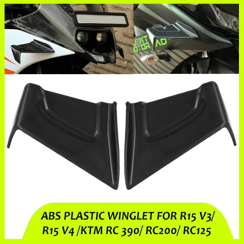 Otoroys Wings Winglet black for Yamaha R15 V3/V4, KTM RC 390,RC 200, RC ...