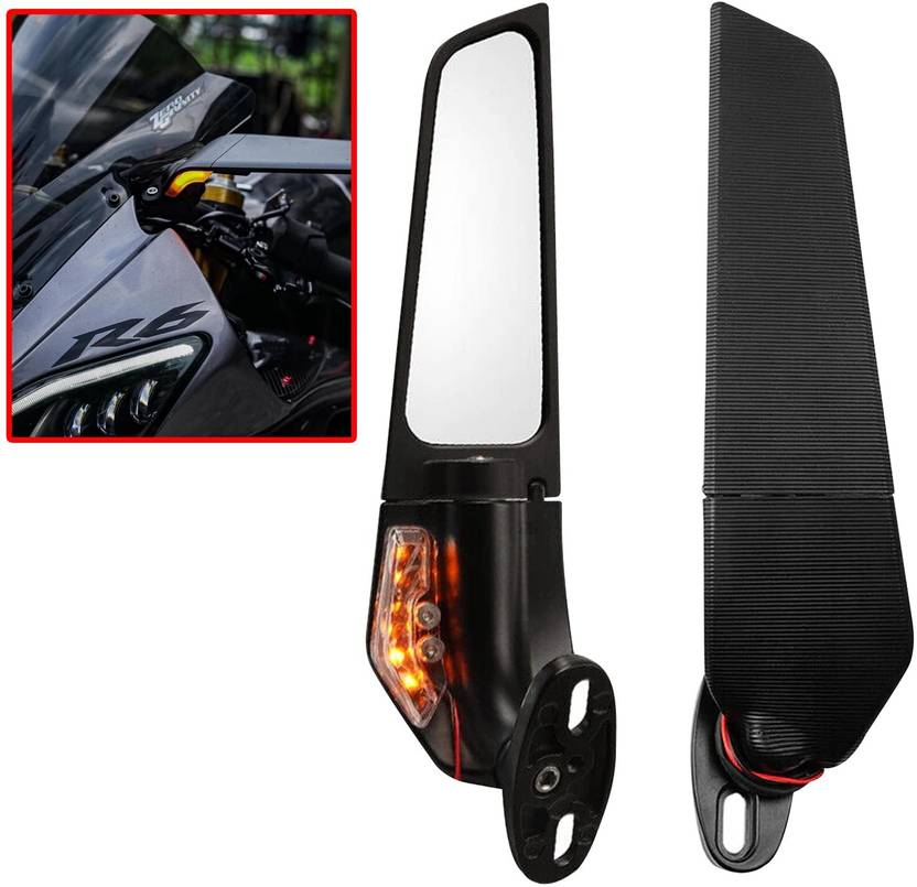 Vagary Adjustable Rotating Wing Rear view Mirror for Yamaha R15 V4/ R15 ...