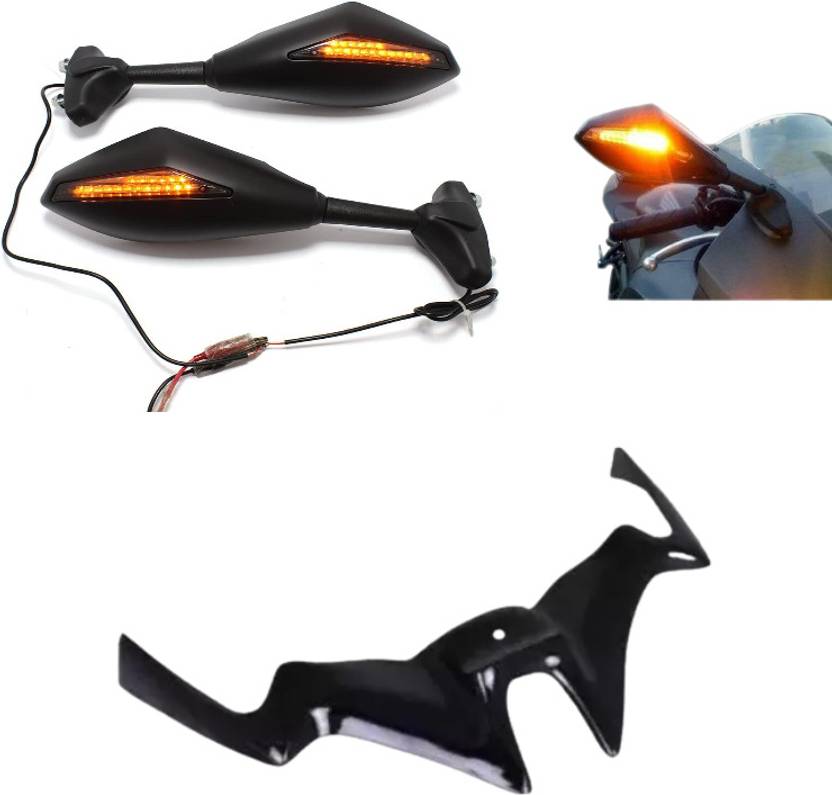Gogna Mart Bajaj Pulsar RS 200 Winglet and bike led mirror Bike Fairing ...