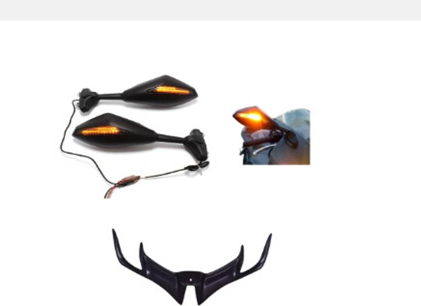 Gogna Mart Winglet 2.0 Without Paint for Yamaha R15 V3 (Black),led ...