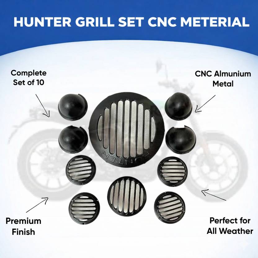 FATHER AUTO Bike\Grill Set Head Light Indicator & Tail Light for RE ...