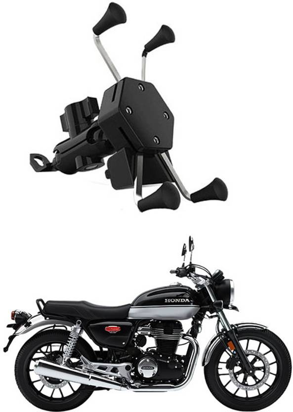 AYW Bike Mobile X-Grip Holder With Charger For Honda-Hness-cb350 Bike ...