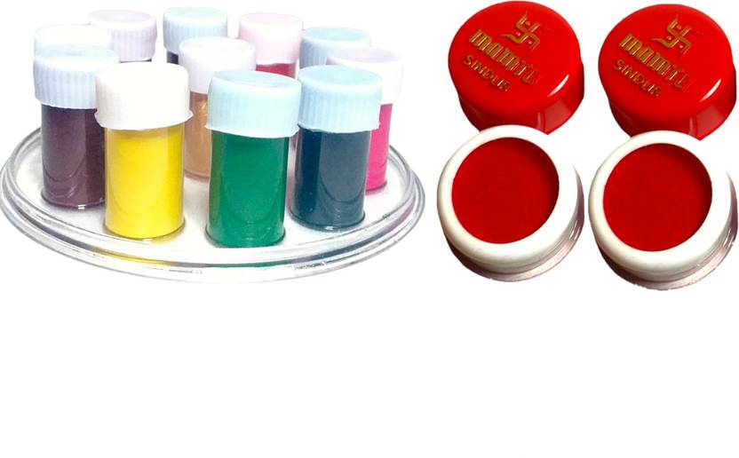 Kumkum Liquid bindi for forhead 11 colours combo Women Multicolor ...