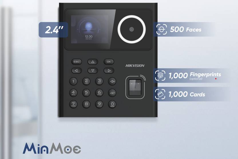 Realtime Hikvision DS-K1T320EFWX-B Face Attendance Machine for Time ...