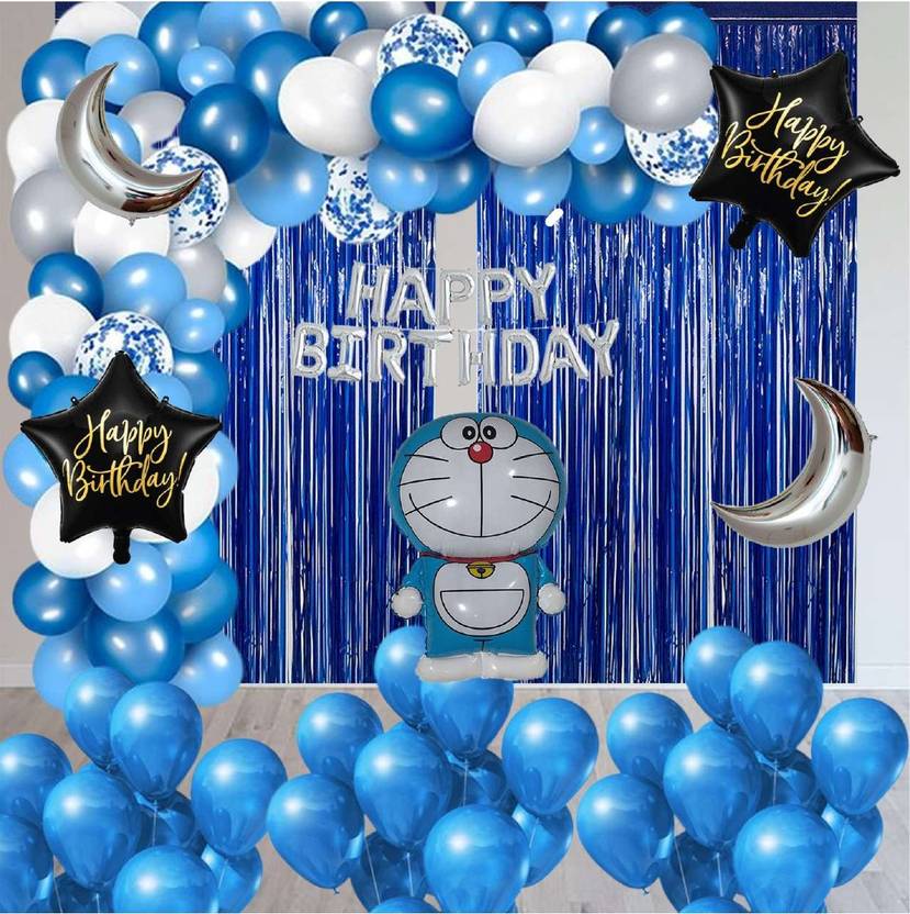 Happy Decoration Happy birthday decorations, Doraemon Theme Decoration ...