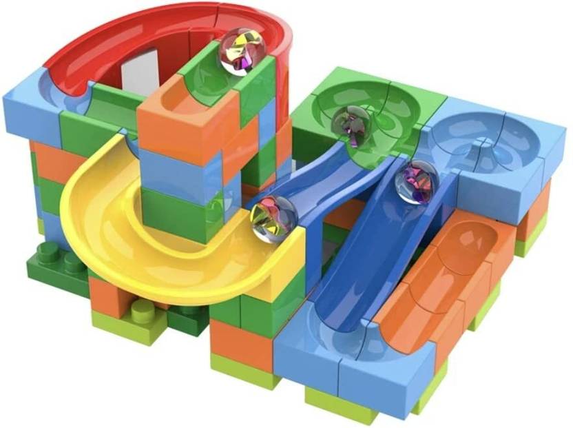 QBIC 98 pc Track Maze Toy Bricks Building Blocks for Kids / Marble Run ...