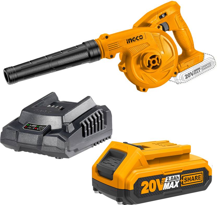 INGCO 20V Cordless Aspirator Blower 2-Speed, with a 2.0Ah Battery and a ...