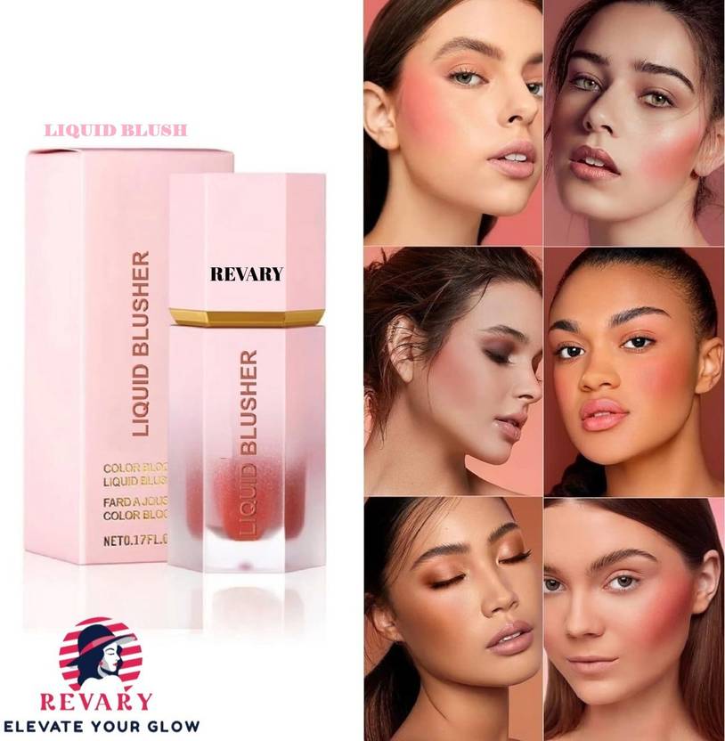 revary Soft Cream Blush Makeup, Liquid Blush for Cheeks Skin Tint Blush ...