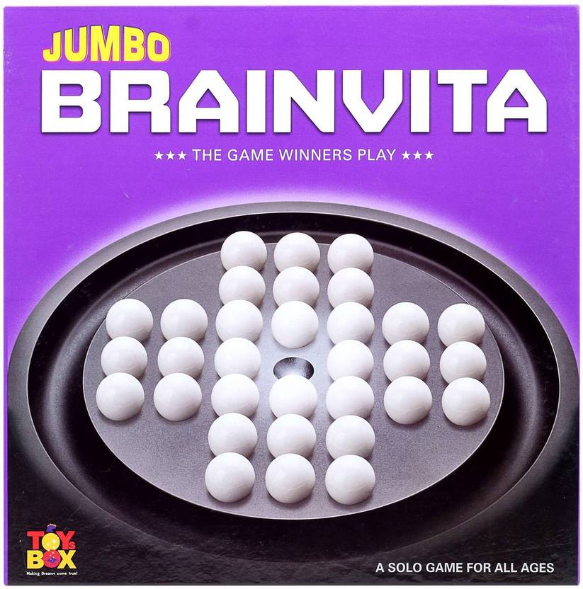 Toysbox Jumbo Brainvita (4148) Marblre Game Strategy & War Games Board ...