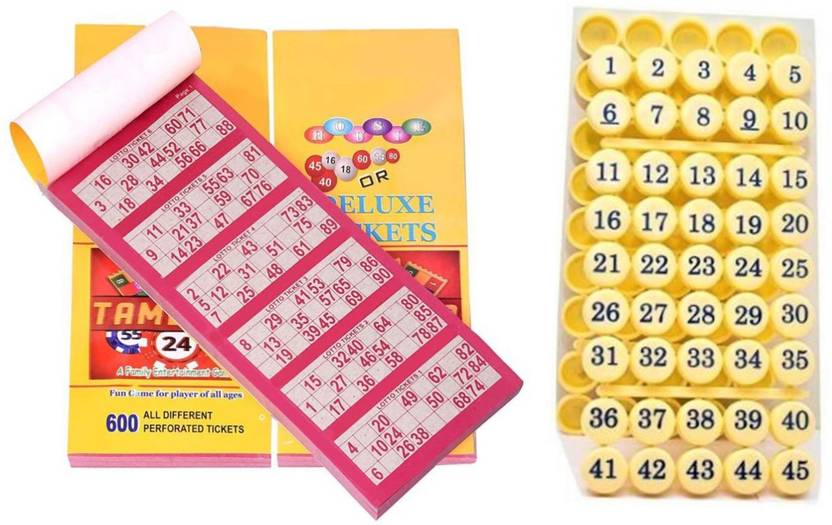 HK Sport & Toys Tambola Housie 600 Ticket book & 1 set of Numbers for ...