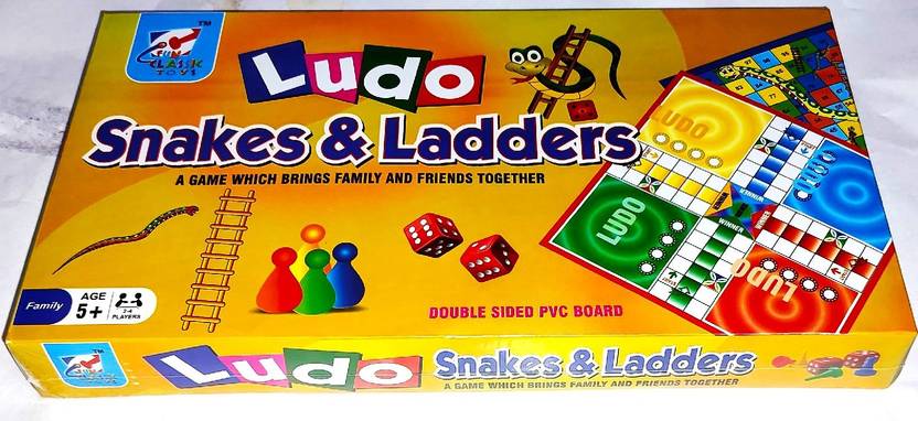 PETERS PENCE LUDO YELLOW 2 IN 1 LUDO , SNAKES & LADDERS SMART KIDS PLAY Board Game Party & Fun ...