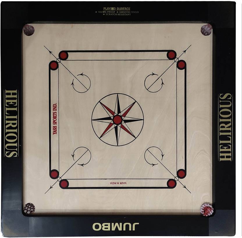 HELIRIOUS Carrom board Club-Jumbo Size-36 Inch ( 3 in Border ) With ...