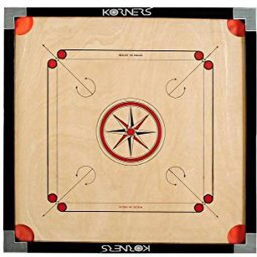 KORNERS Combo Full Size Carrom Board (32' Inches) with Coins,Striker ...