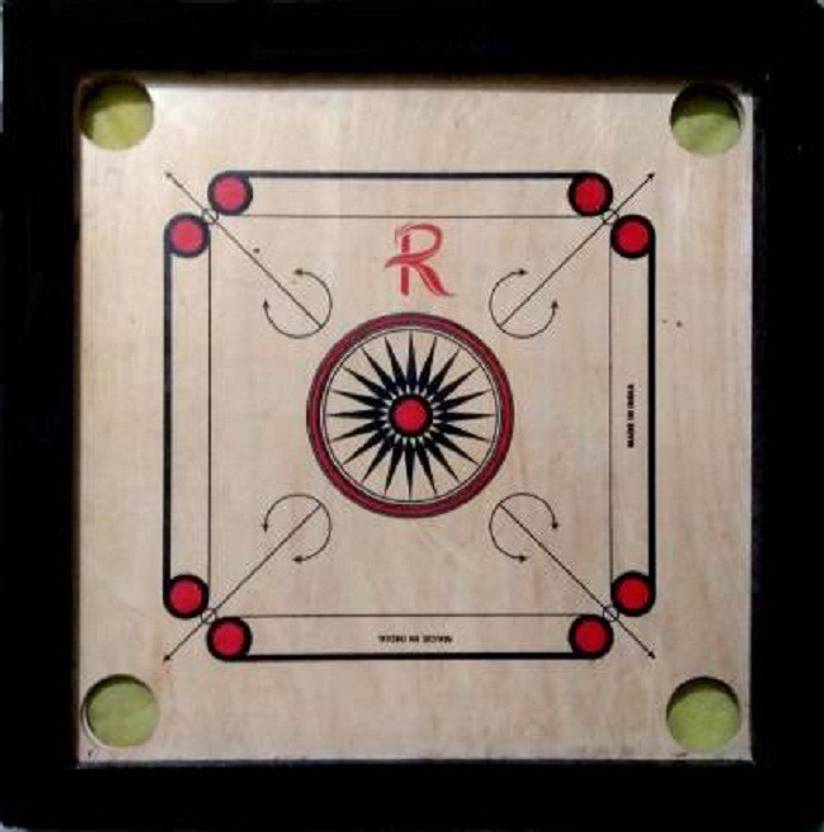Sunlight 20 Inch Carrom Board With 19 Coin Glass,1 Striger (Age Group 3 ...