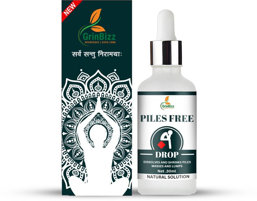 grinbizz Piles Free Drop For Pain, Burning of Piles & Lumps | No Side ...