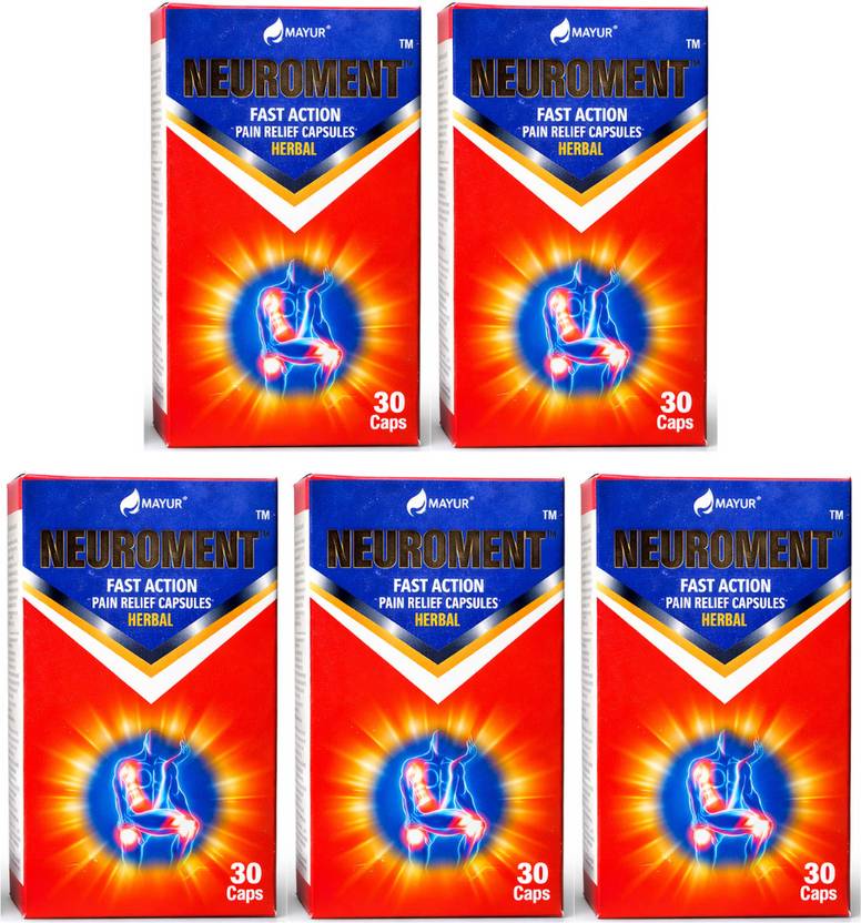 NEUROMENT Herbal Pain Relief Capsules for Joint, Muscle & Nerve Pain ...