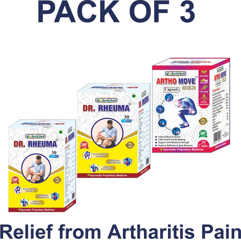 Health Made Dr Rheuma & Artho move Gold yurvedic 30 Capsule For Joint ...
