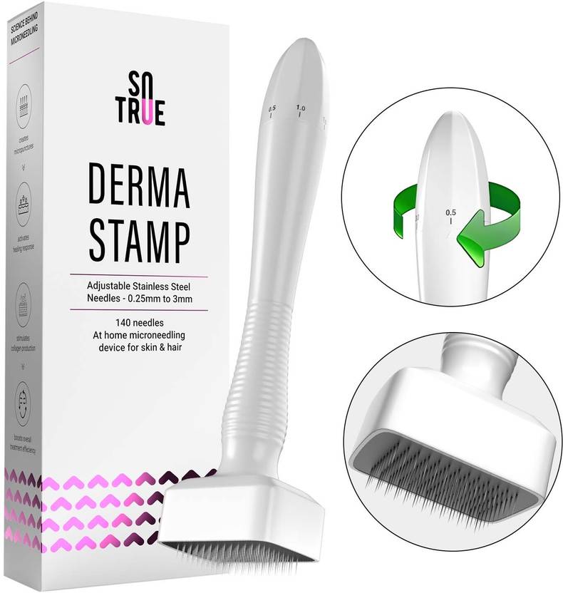 Sotrue Derma Stamp for Hair Growth | Adjustable Needles 0.25mm to 3mm ...