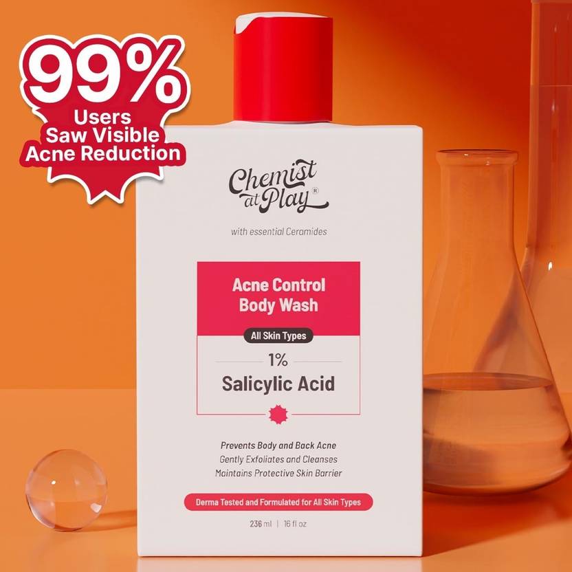 Chemist at Play 1% Salicylic Acid Acne Body Wash | Daily Use Shower Gel ...