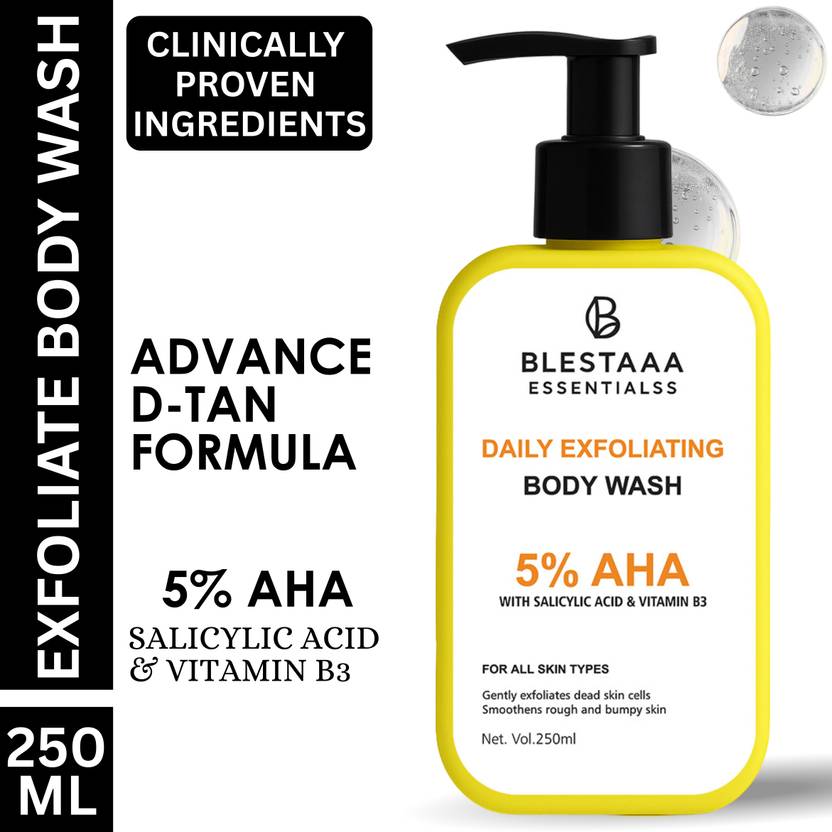 blestaaa essentialss 5% AHA Exfoliating Body Wash with Salicylic Acid ...