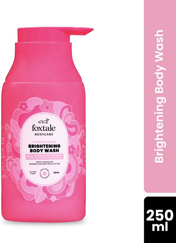 Foxtale De-Tan Brightening Body Wash with Glycolic Acid & Niacinamide ...
