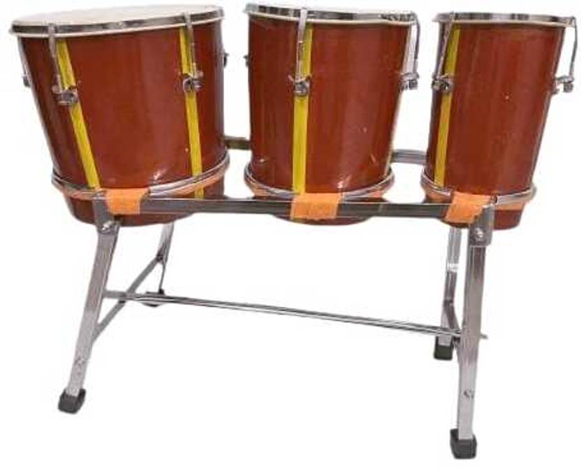 Rmze Triple Congo Drum Set (Mini Congo) New Strip Edition Wooden Bongo ...