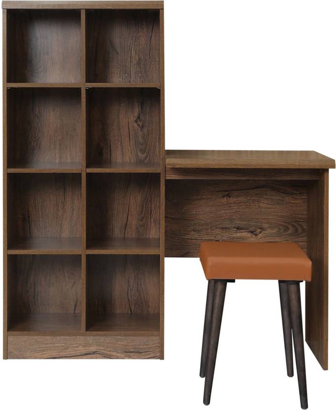 HomeAce STELLAR BOOK SHELF CUM STUDY DESK WITH STOOL Engineered Wood ...