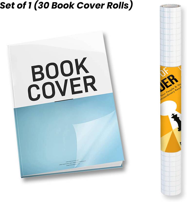 ZURU BUNCH Self-Adhesive Transparent Book Cover, Multi Size Design with ...