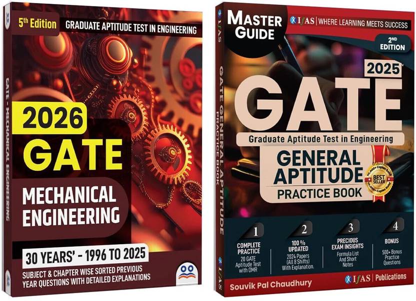 GATE Mechanical Engineering 2026 - GATE General Aptitude [Set of 2 Books] Topic Wise PYQ with ...