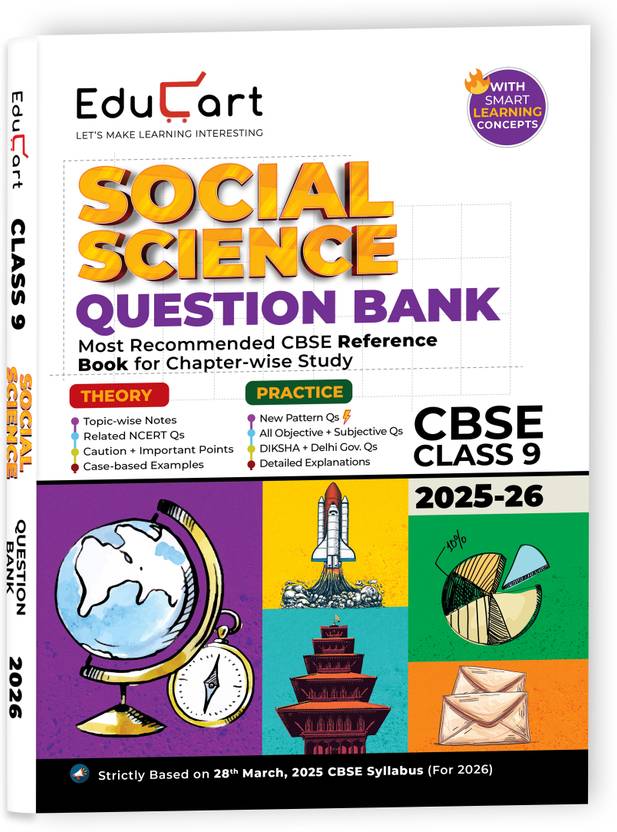 Educart CBSE Question Bank Class 9 Social Science 2025-26 on new ...