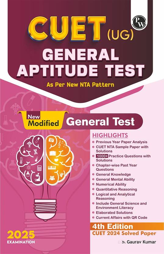 PW CUET (UG) General Aptitude Test 2025-26 Question Bank with Past Year ...