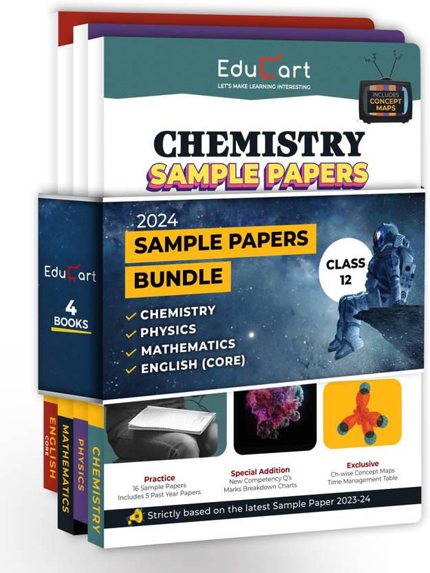 Educart CBSE Class 12 Sample Papers Bundle - Physics, Maths, Chemistry ...