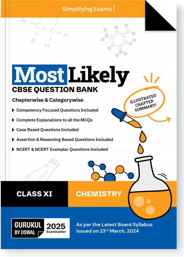 Gurukul By Oswal Chemistry Most Likely CBSE Question Bank for Class 11 Exam 2025 - Chapterwise ...