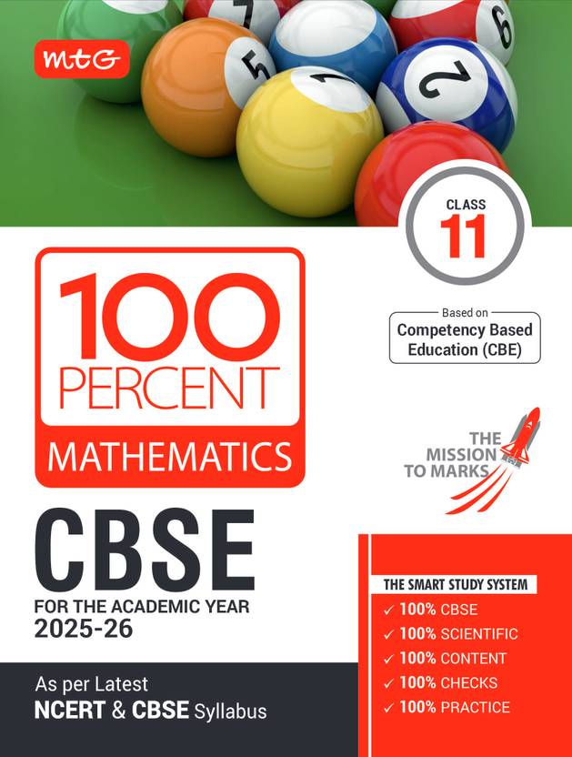 MTG CBSE Class-11 100 Percent Mathematics For 2025-26 Exam | As Per ...
