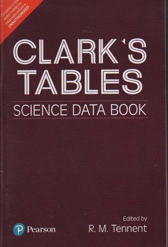 Clark'S Tables 1 Edition: Buy Clark'S Tables 1 Edition by Tennent R.M ...
